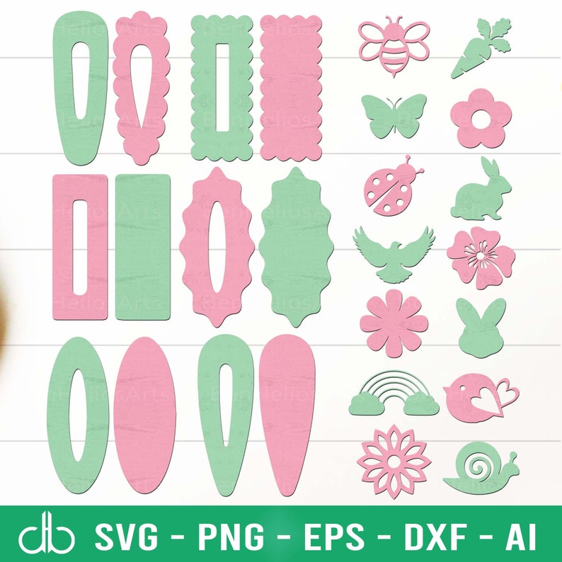 Spring Snap Clip SVG Bundle, Spring Snap Clips SVG, Spring Snap Clip ...