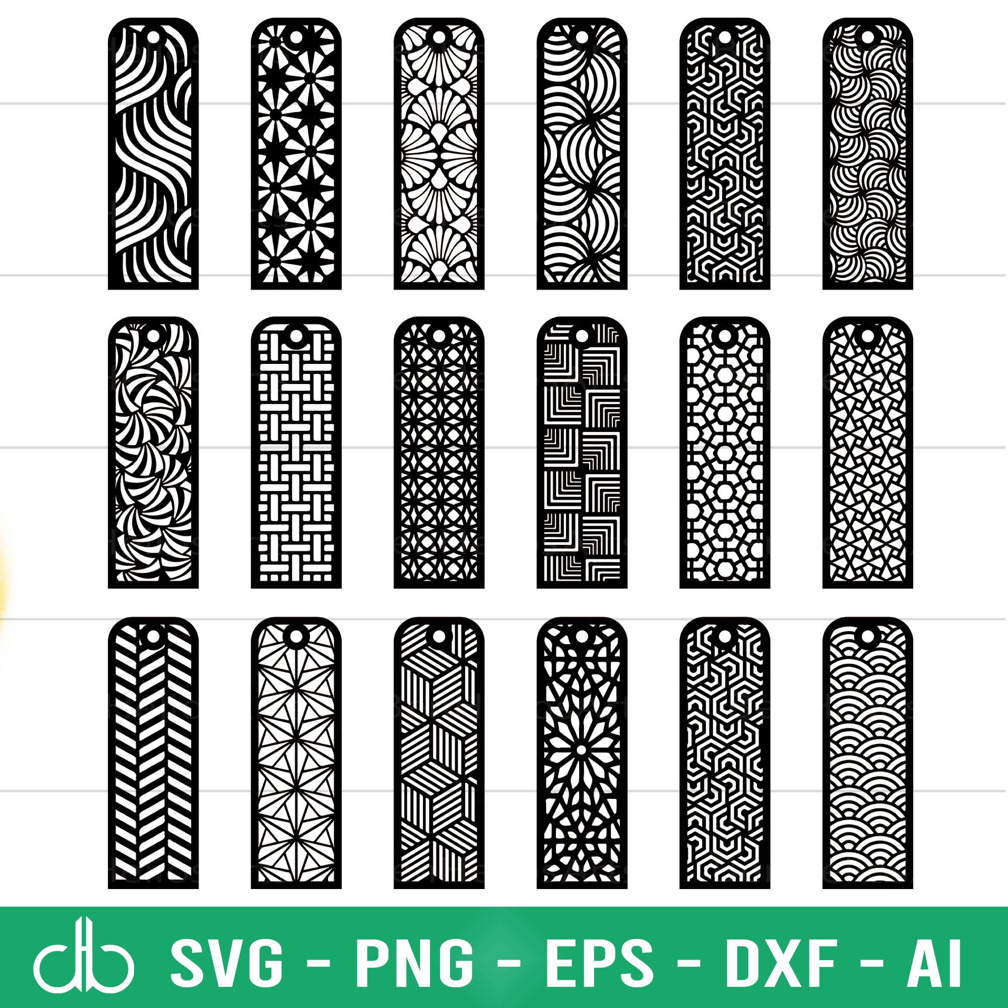 Geometric Bookmark SVG Bundle, Geometric Bookmarks SVG, Bookmarks SVG ...