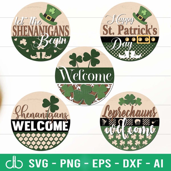 St Patricks Day Door Hanger Etsy