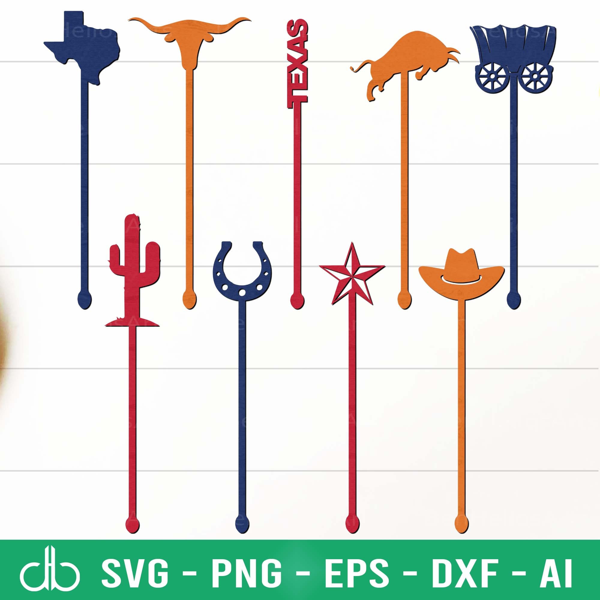 Texas Stir Swizzle Sticks SVG, Texas Stir Swizzle Stick SVG Bundle ...