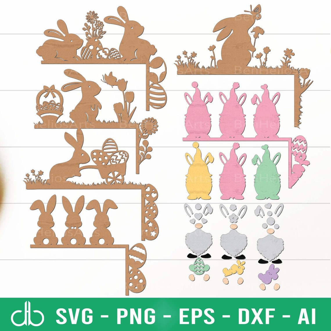 Easter Door Corner Bundle SVG, Easter Door Corners SVG, Easter Door ...