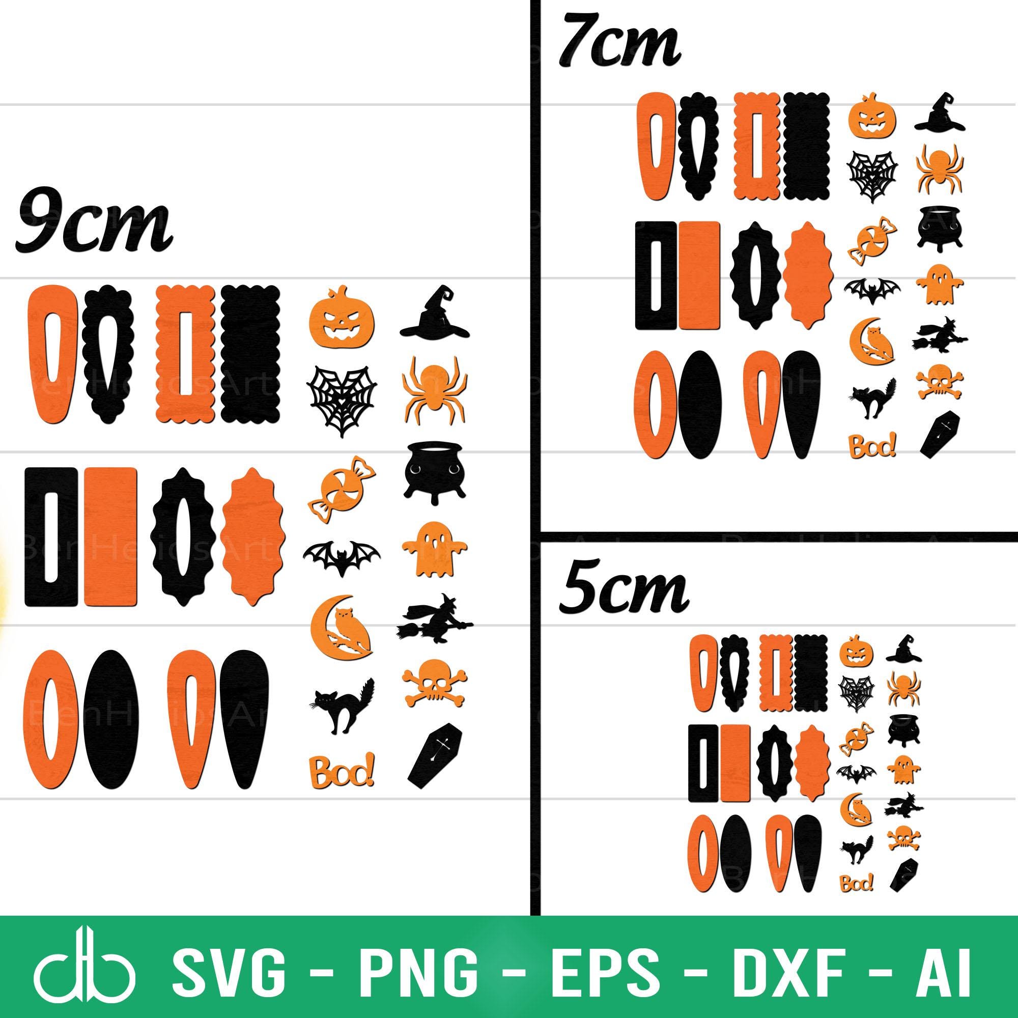 Halloween Snap Clip SVG Bundle, Halloween Snap Clips SVG, Clippie Cover ...