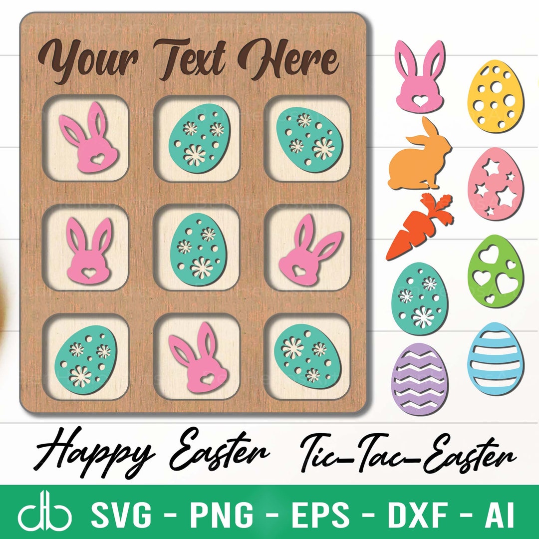 Easter Tic Tac Toe SVG, Tic-tac-easter SVG, Easter Tic Tac Toe File ...