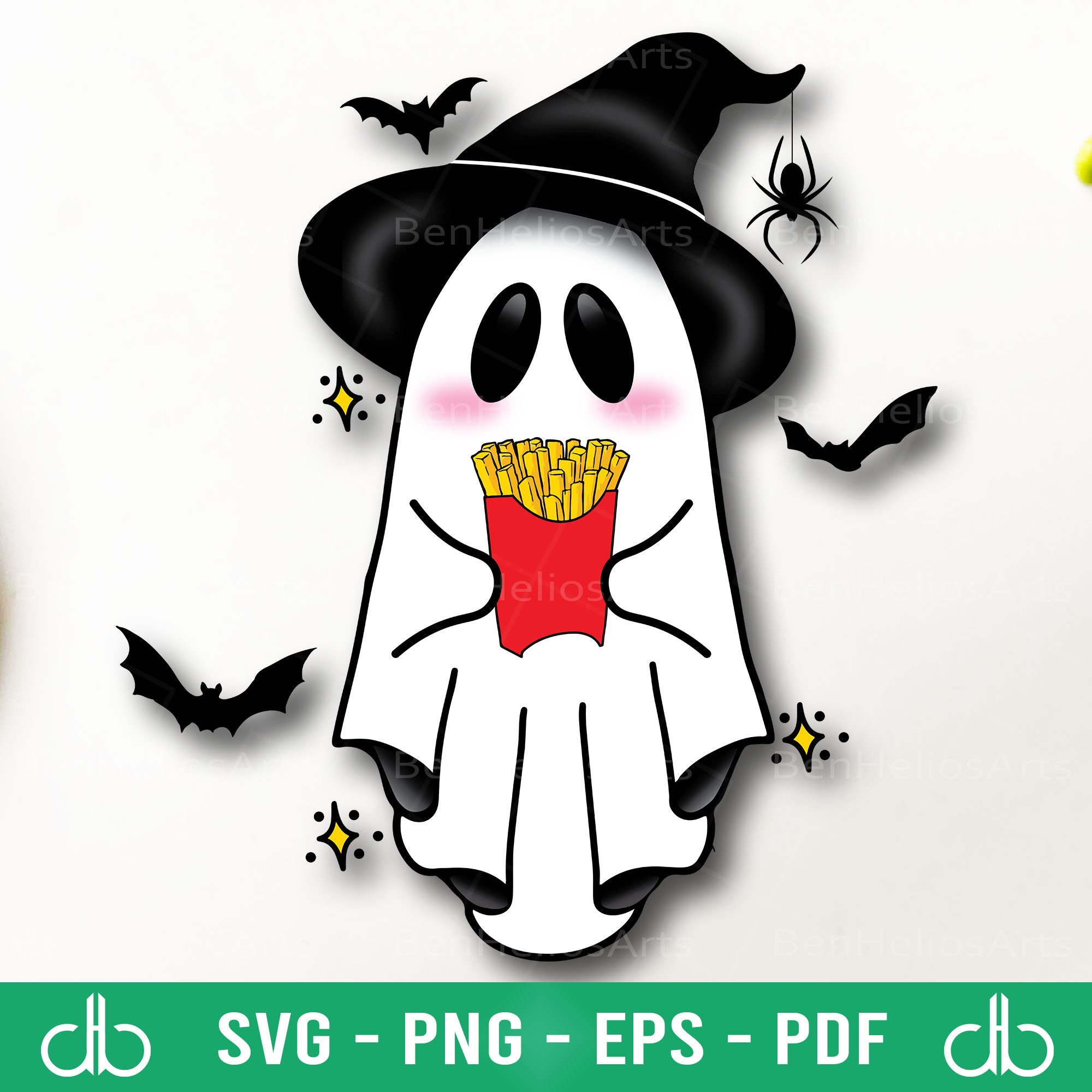 Ghost French Fries SVG Ghost Love French Fries SVG Ghost - Etsy