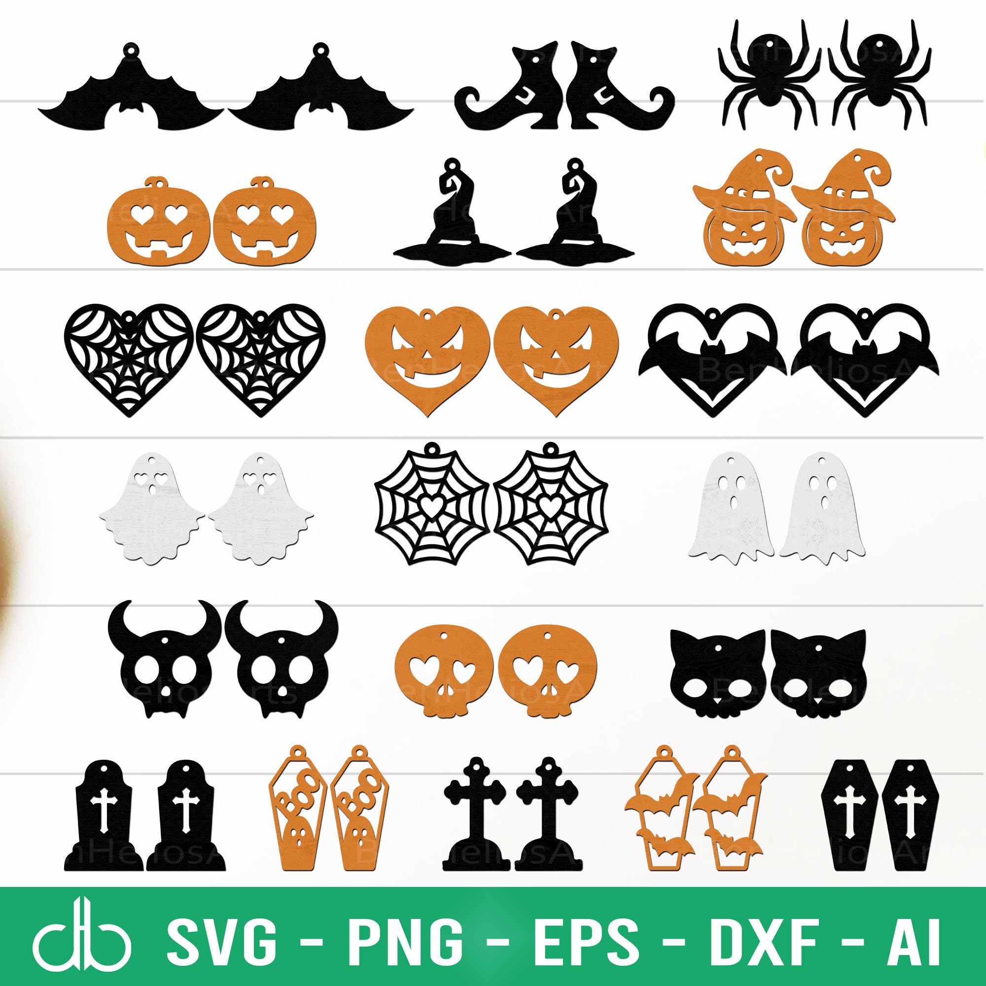 Halloween Earring SVG Bundle, Halloween Earrings SVG, Earrings SVG ...