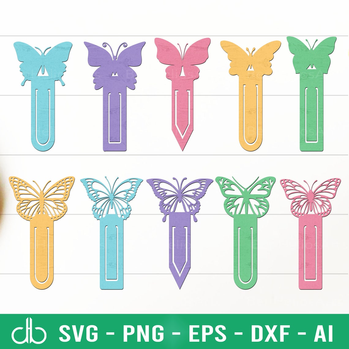 Butterfly Paperclips SVG Bundle, Butterfly Bookmarks SVG Bundle ...