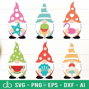 Summer Gnome Bundle SVG, Summer Gnomes SVG, Summer Gnome Ornaments SVG ...