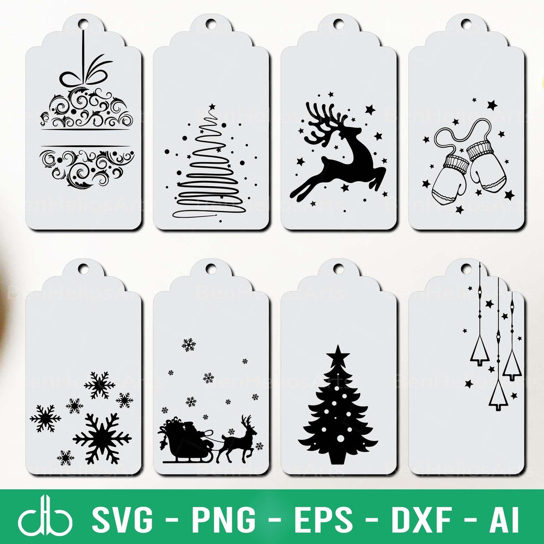 Gift Tags SVG, Christmas Gift Tags SVG Bundle, Christmas Tags SVG ...