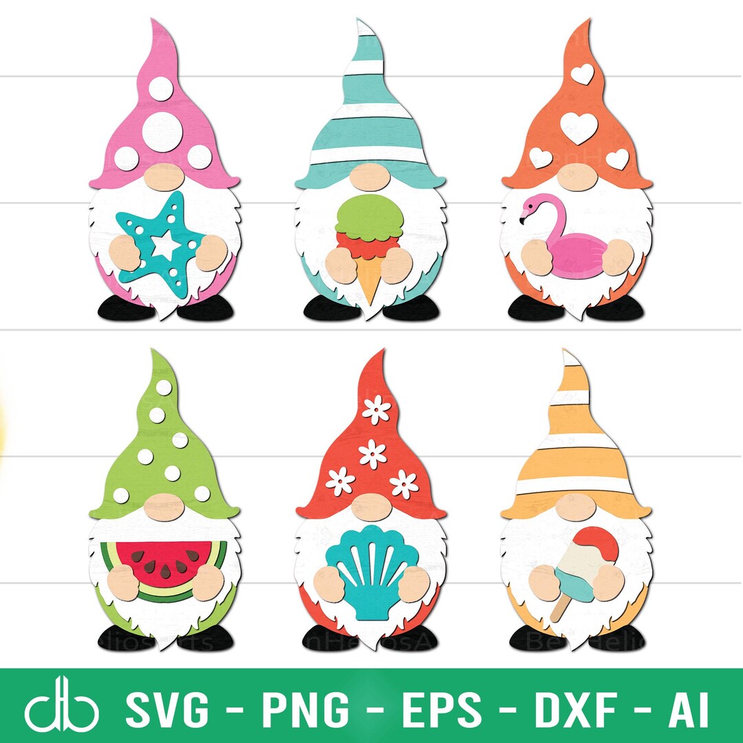 Summer Gnome Bundle SVG, Summer Gnomes SVG, Summer Gnome Ornaments SVG ...