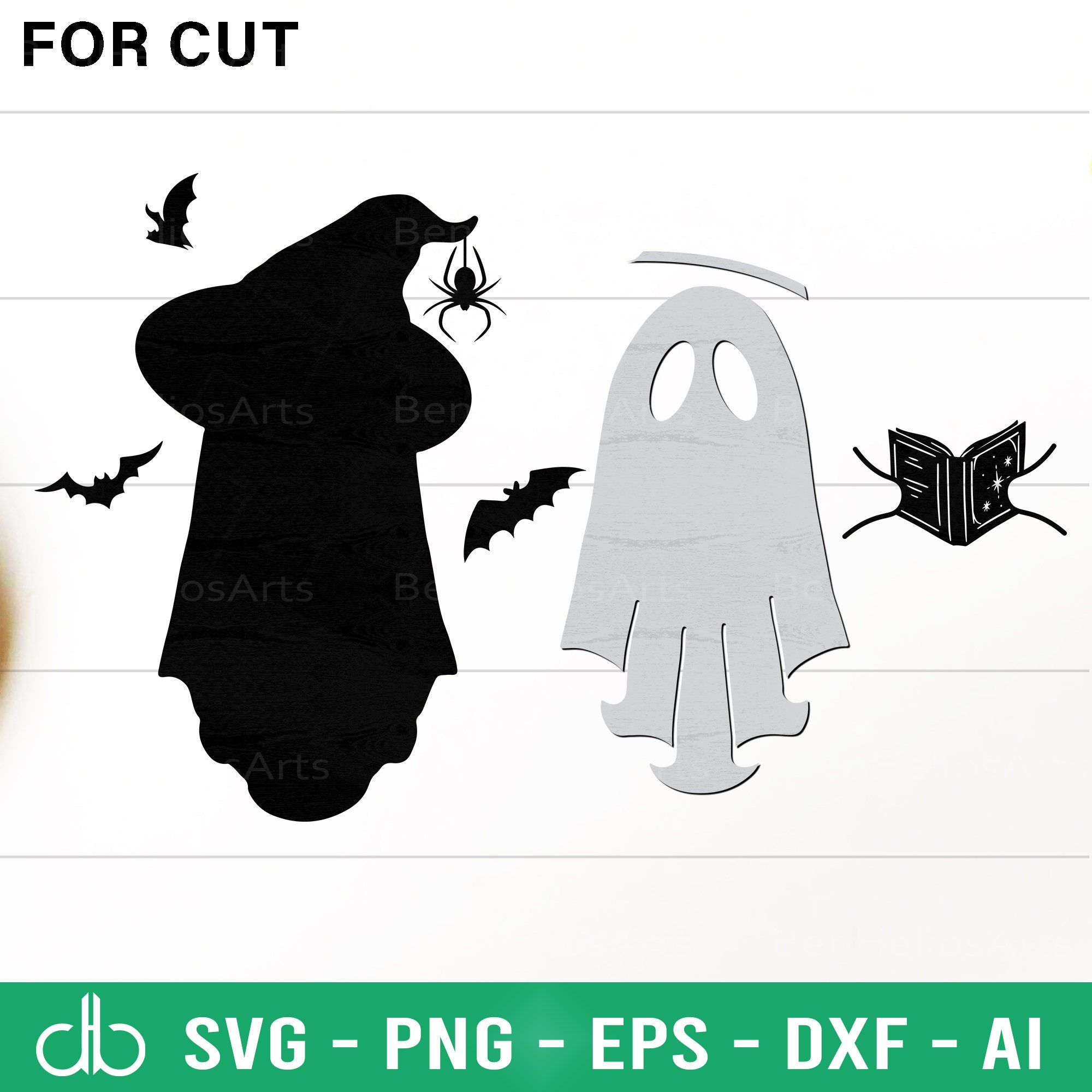 Ghost Book SVG, Ghost Reading Book SVG, Ghost Holding Book SVG ...