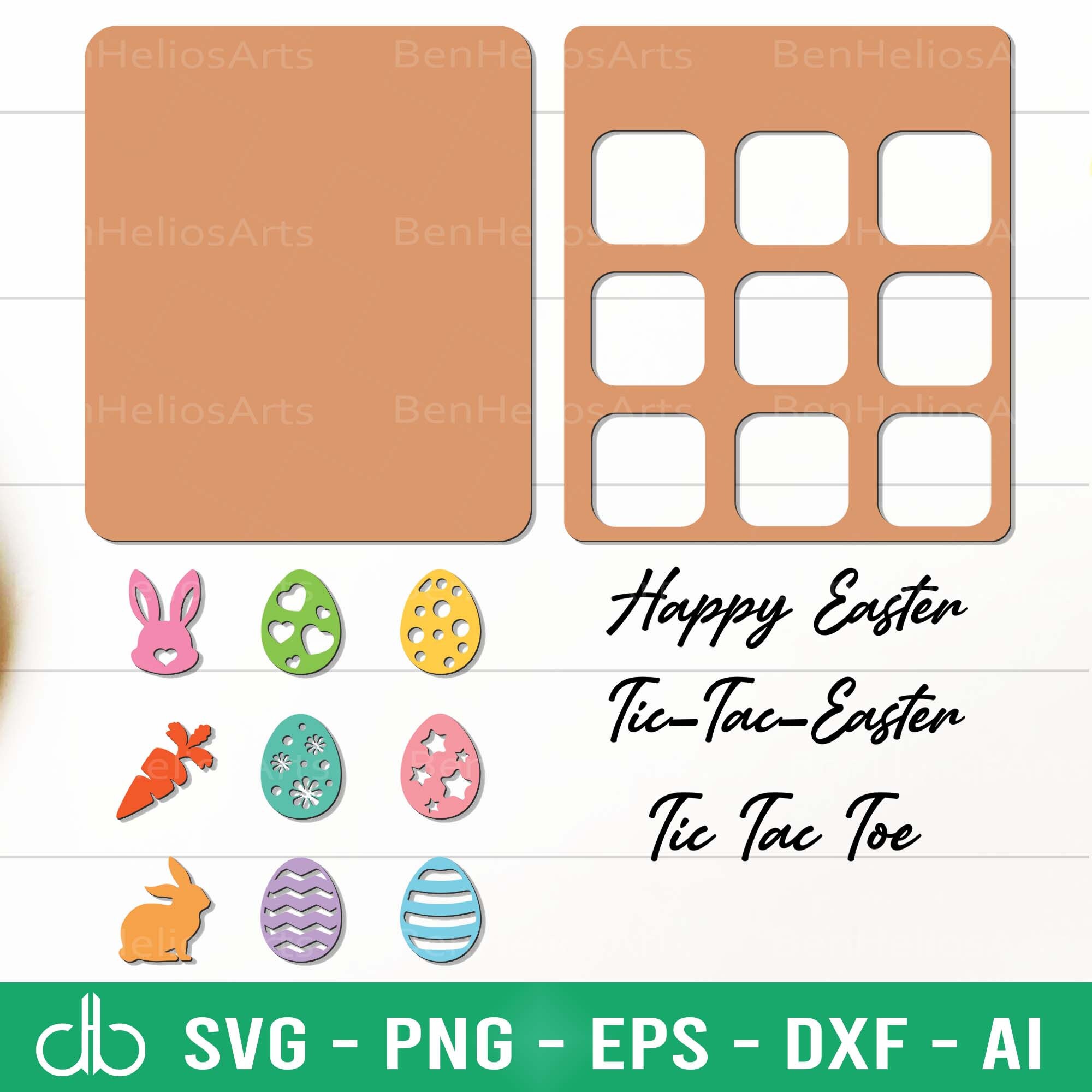 Easter Tic Tac Toe SVG, Tic-tac-easter SVG, Easter Tic Tac Toe File ...