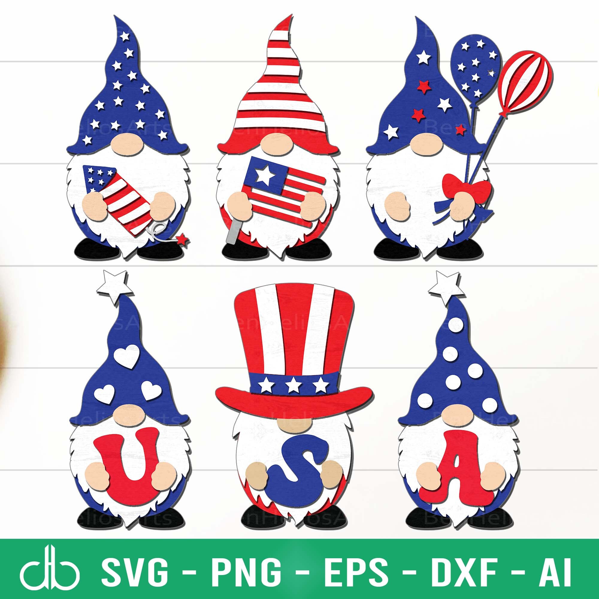 Happy 4th of July Gnomes SVG, Patriotic Gnome SVG, Independence Day ...
