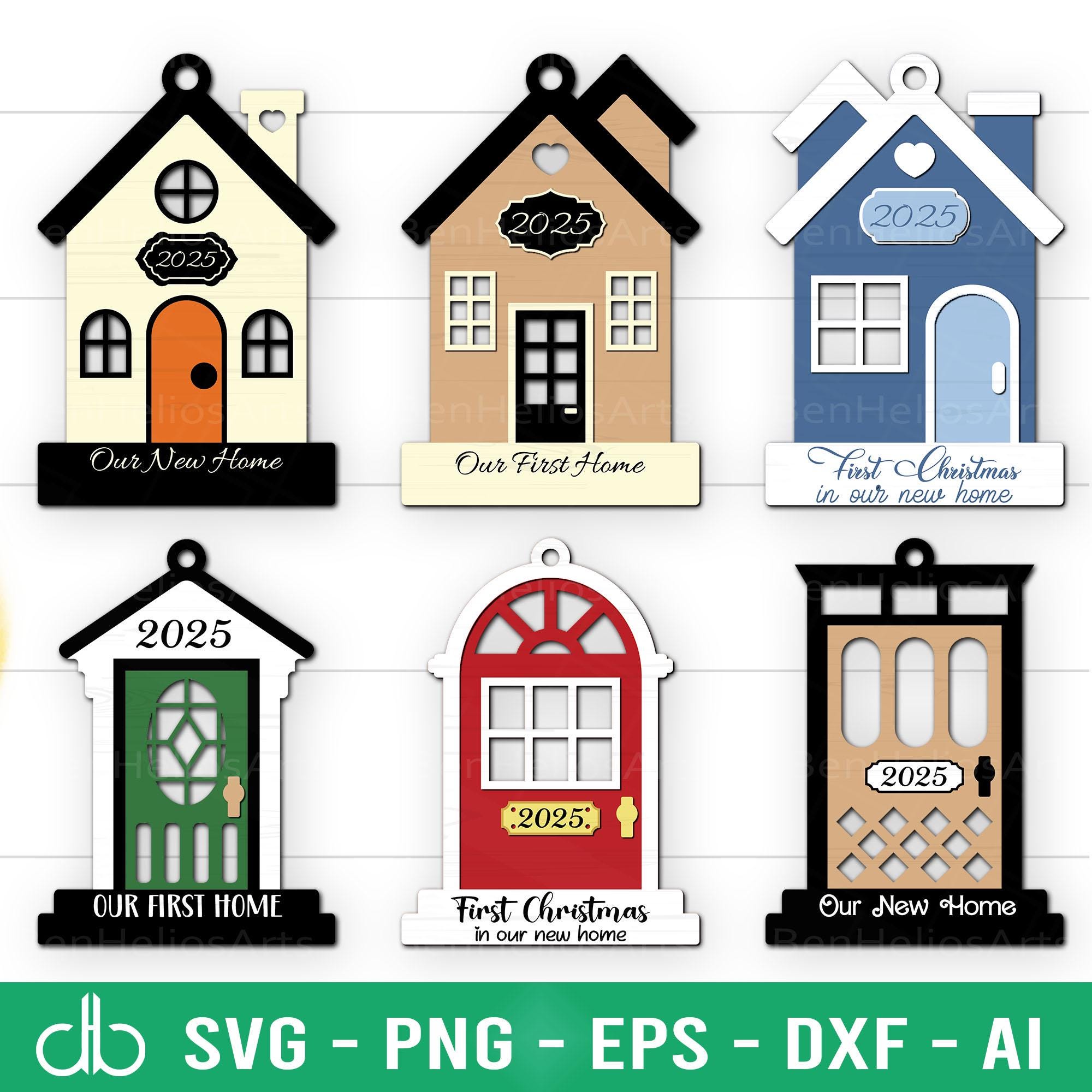 Our New Home SVG, Our First Home SVG, First Christmas in Our New Home ...