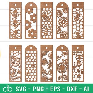 Honey Bee Bookmark SVG Bundle, Bee Bookmark SVG Bundle, Bookmarks SVG ...