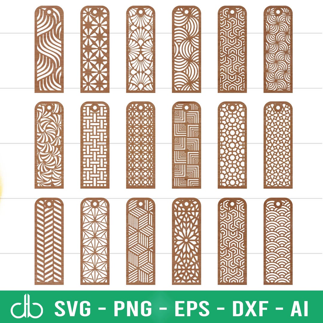 Geometric Bookmark SVG Bundle, Geometric Bookmarks SVG, Bookmarks SVG ...