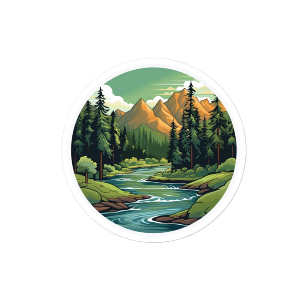 Forest Sticker 2 - Etsy