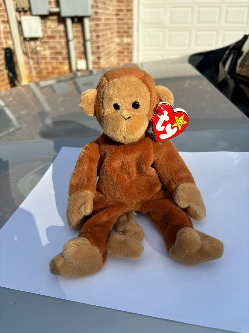 Rare Ty Beanie Baby Bongo Monkey | Vintage 1990s | Tags Errors ...