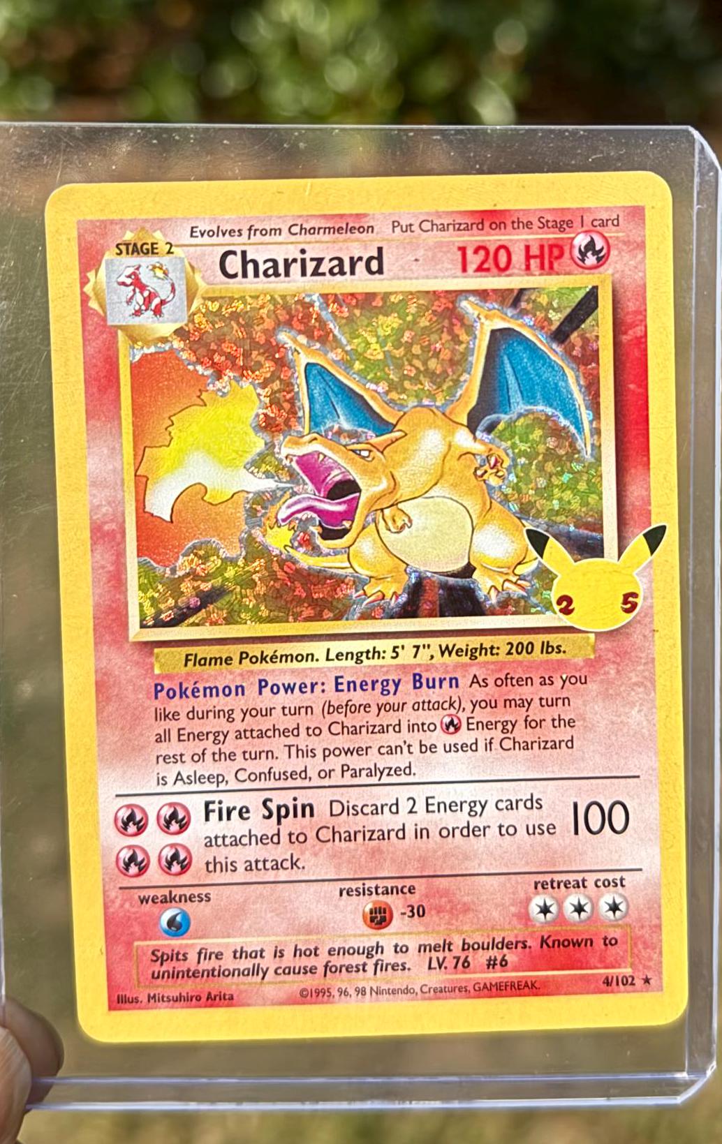Holographic Charizard Pokemon Card | Collectible Card | 25th ...