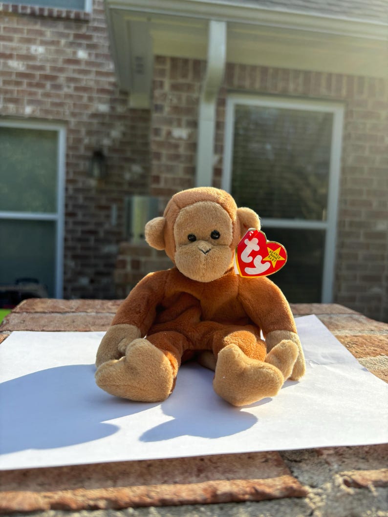 Rare Ty Beanie Baby Bongo Monkey | Vintage 1990s | Tags Errors ...