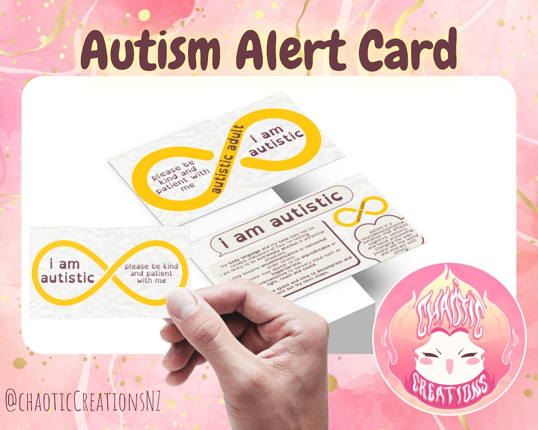 Autistic Awareness Lanyard Cards Autism Communication Aid Dyslexia ...