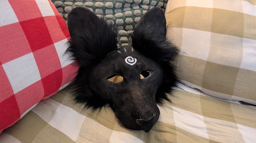 Black Wolf Mask! | HIGH QUALITY PREMADE | Therian Furry Cosplay ...