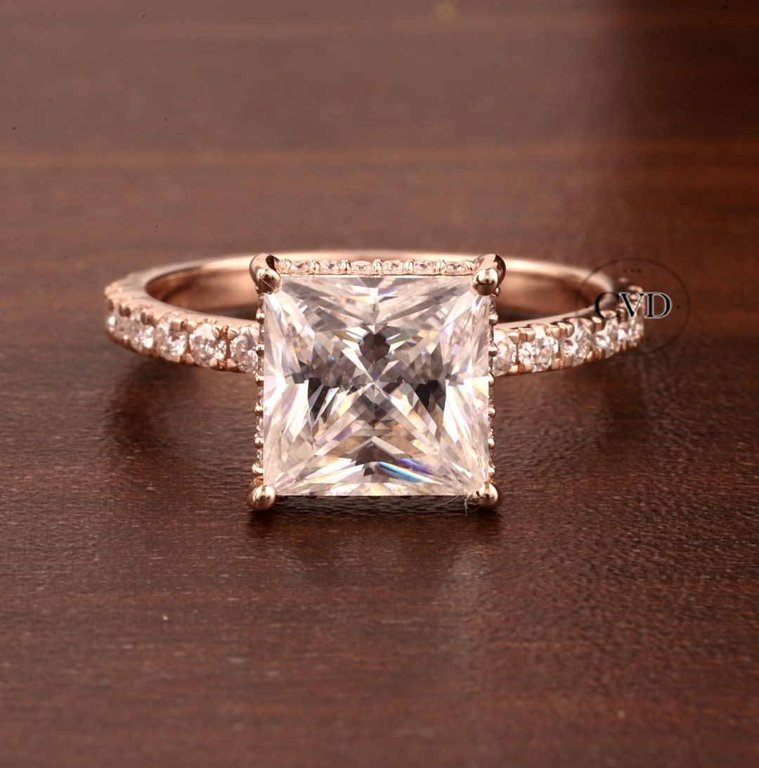 3ct Princess Cut Lab Grown Diamond Ring, Princess Cut Diamond ...