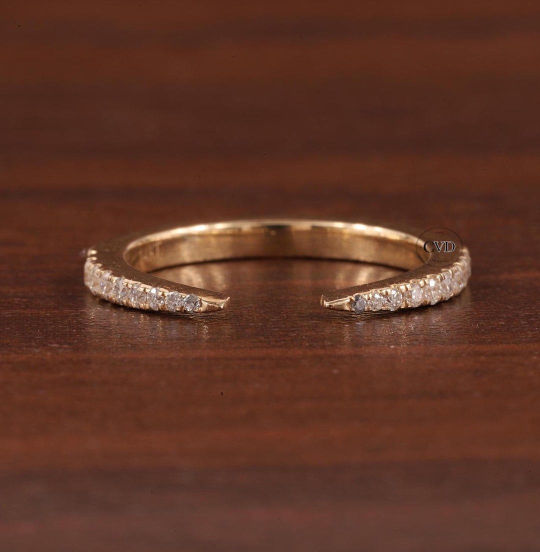 Open Wedding Ring for Engagement Ring Lab Grown Diamond Ring Stackable ...