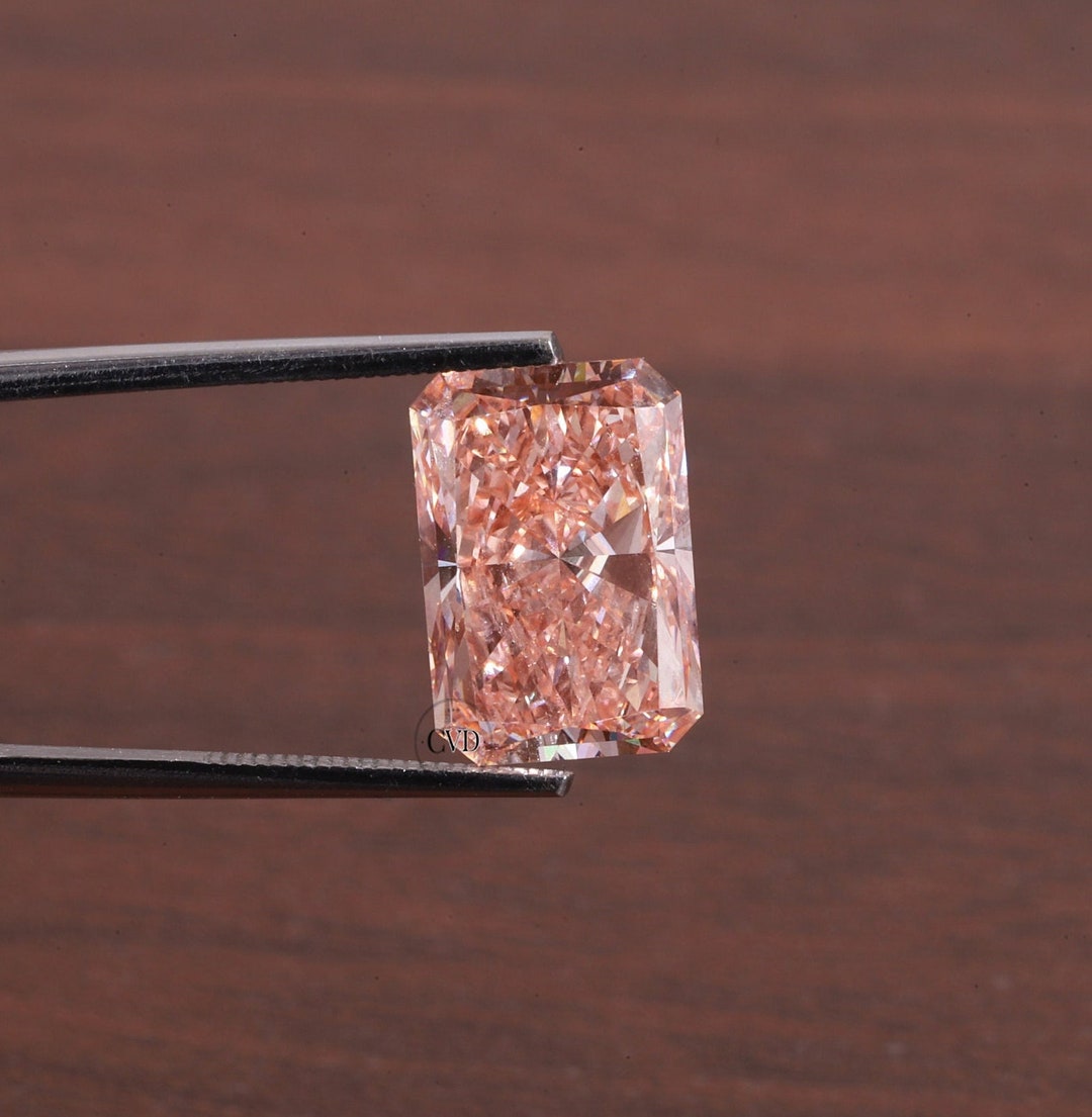 5.00ct Radiant Fancy Pink Diamond| Pink Radiant Lab Grown Diamond ...