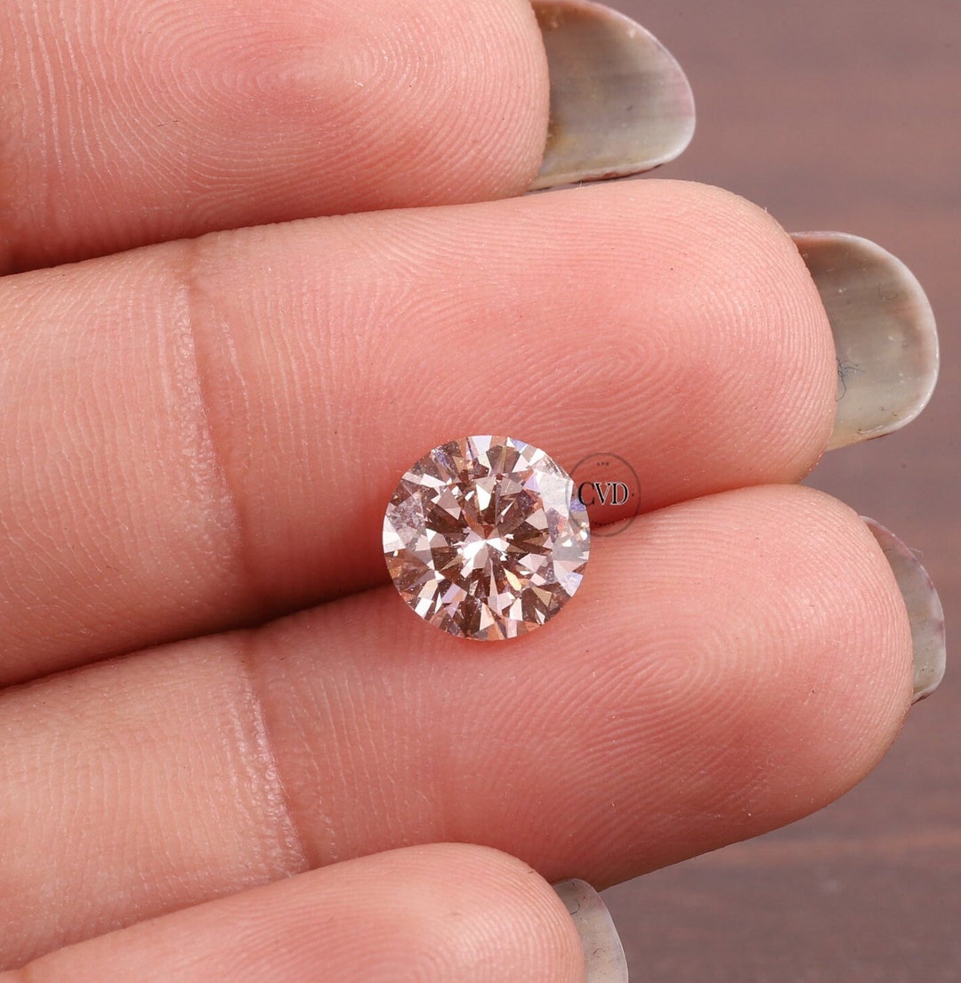 Pink Diamond 1.0ct Fancy Vivid Pink Lab-created Diamond - Round Cut ...