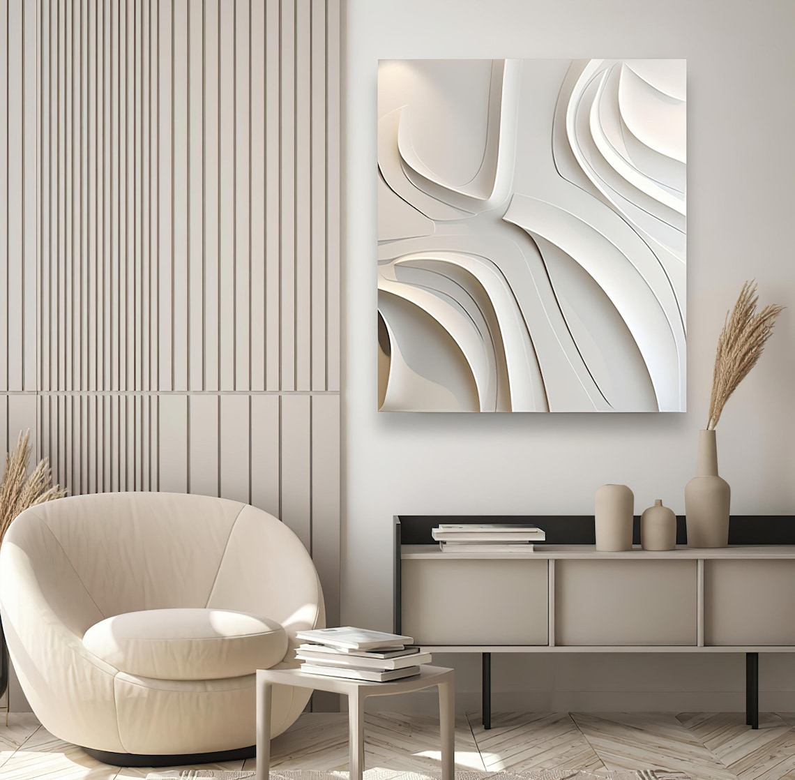 Large Pure White Sculpture Wall Art Original Modern Abstract - Etsy