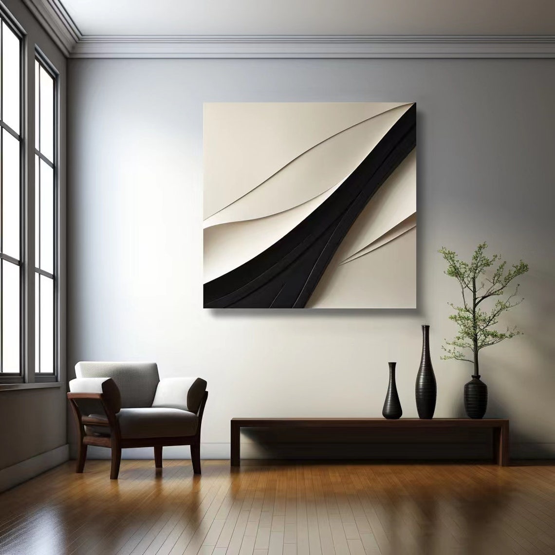 Abstract Striped Art Decor Wood Carving Modern Wall Art - Etsy