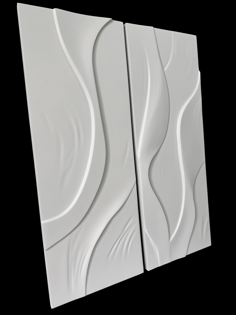 Combined Ripple Style Decorative Wall Art- Textured Board- Home Decor ...