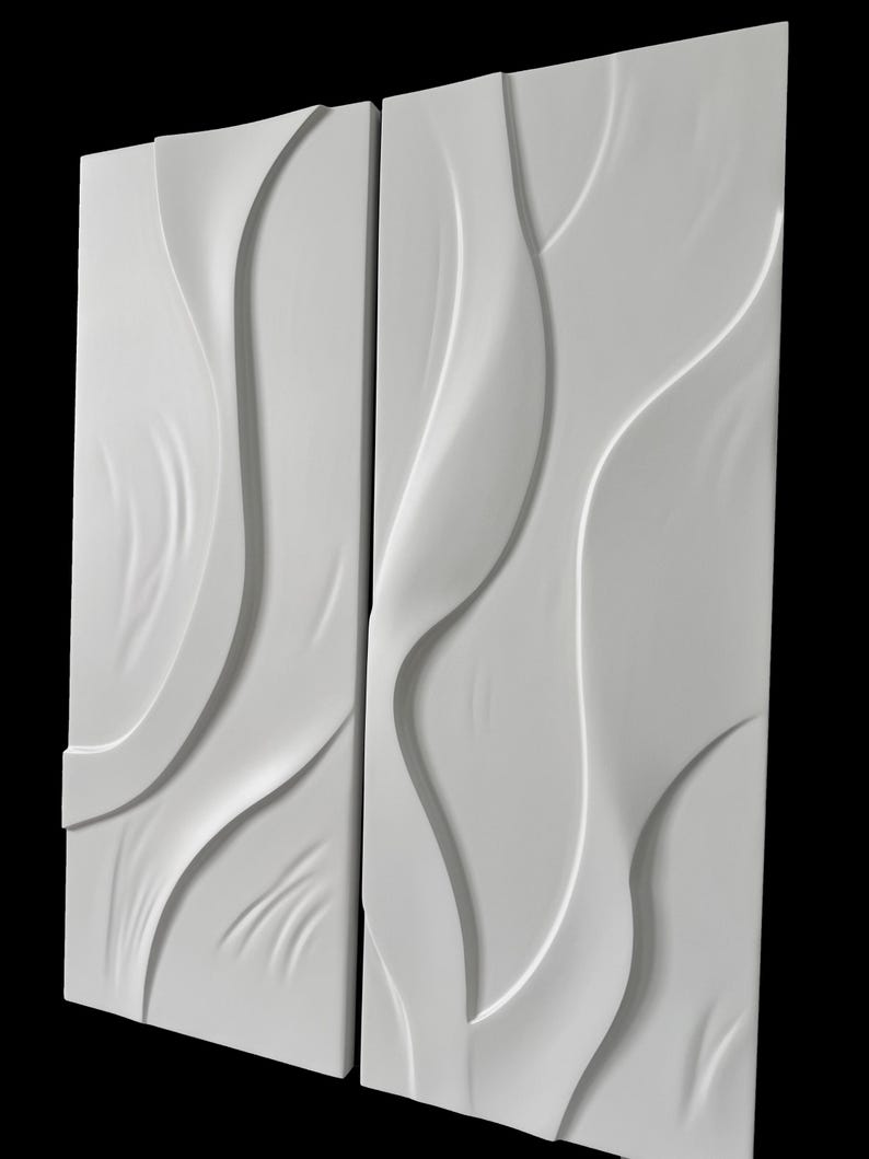 Combined Ripple Style Decorative Wall Art- Textured Board- Home Decor ...