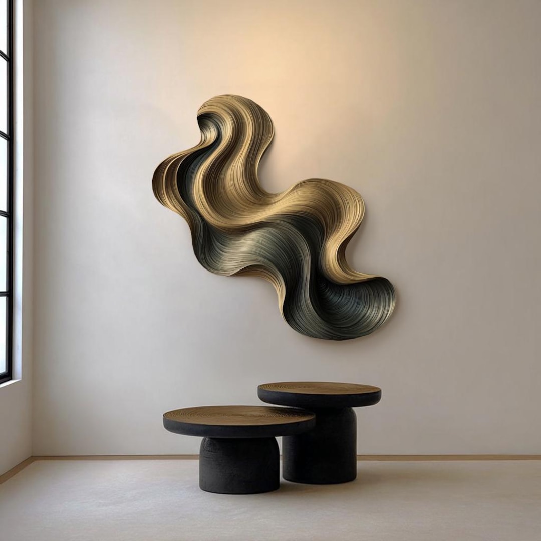 3D Wood Wave Wall Art: Modern Minimalist Sculpture - Etsy