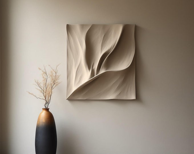 Minimalist Textured Wall Decor- 3d Vision Board- Wood Carving - Etsy ...