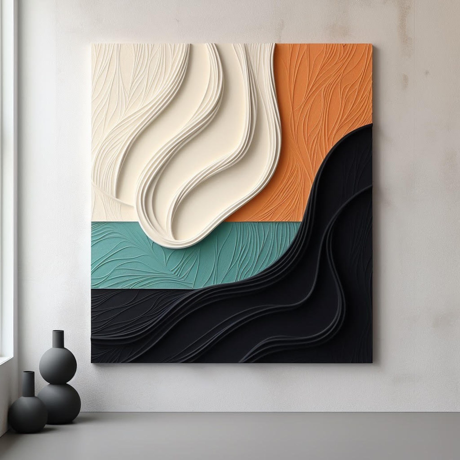 Multi-coloured Textured Decorative Panels Art Deco-home Decor - Etsy