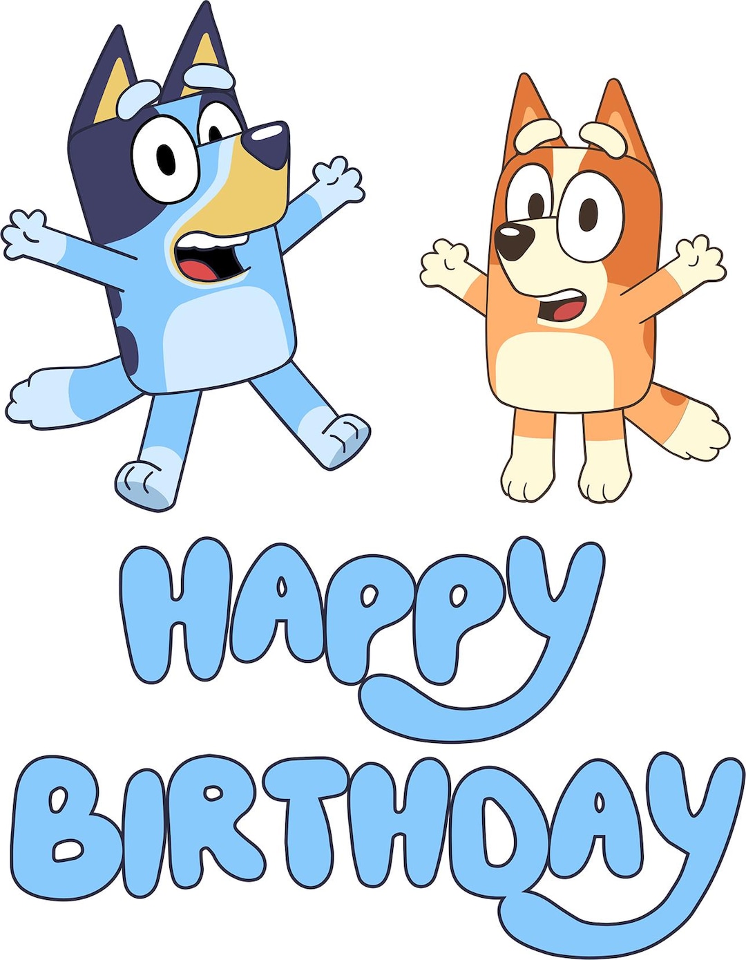 Blue Dog Happy Birthday PNG Digital Download File Sublimation Party ...