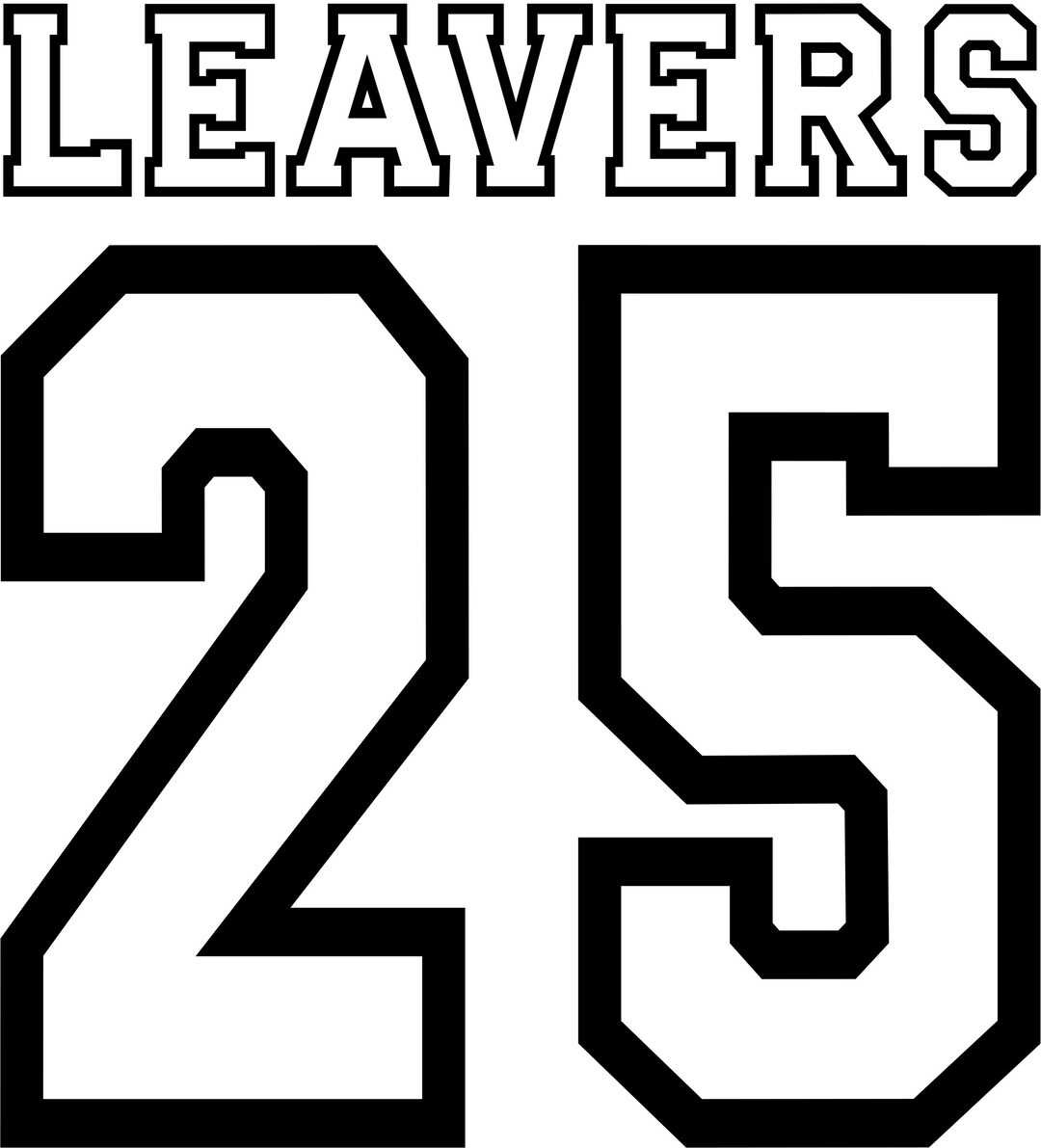 School Leaver 2025 Black PNG Digital Download File Leaver Sublimation ...