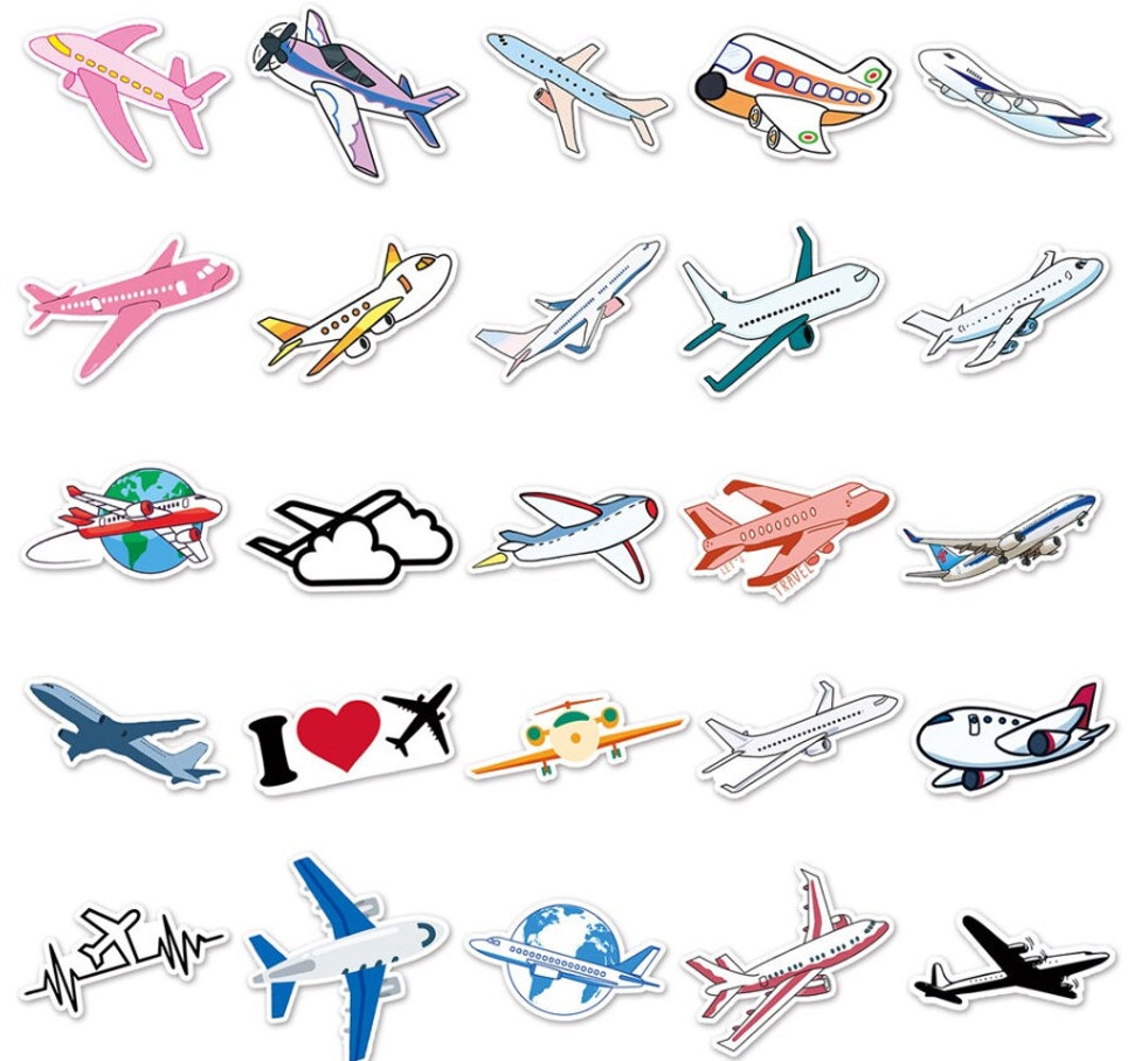 Airliner Plane Stickers for Journal Stationery Scrapbook - Etsy