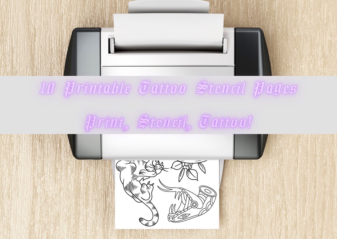 Tattoo Stencil Instant Download: 10 Printable Tattoo Pages Tatto ...