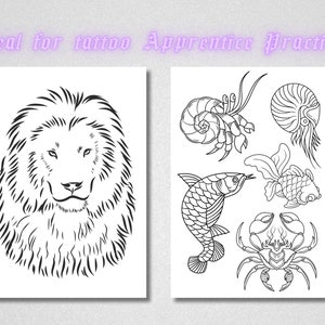 Tattoo Stencil | Instant Download: 10 Printable Tattoo Pages | Tatto ...