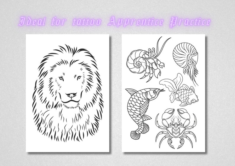 Tattoo Stencil | Instant Download: 10 Printable Tattoo Pages | Tatto ...
