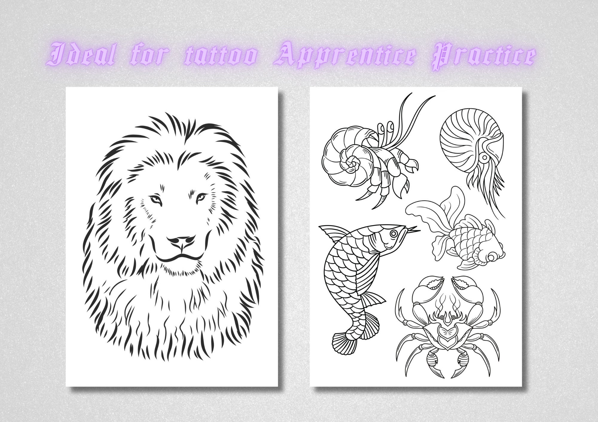 Tattoo Stencil | Instant Download: 10 Printable Tattoo Pages | Tatto ...