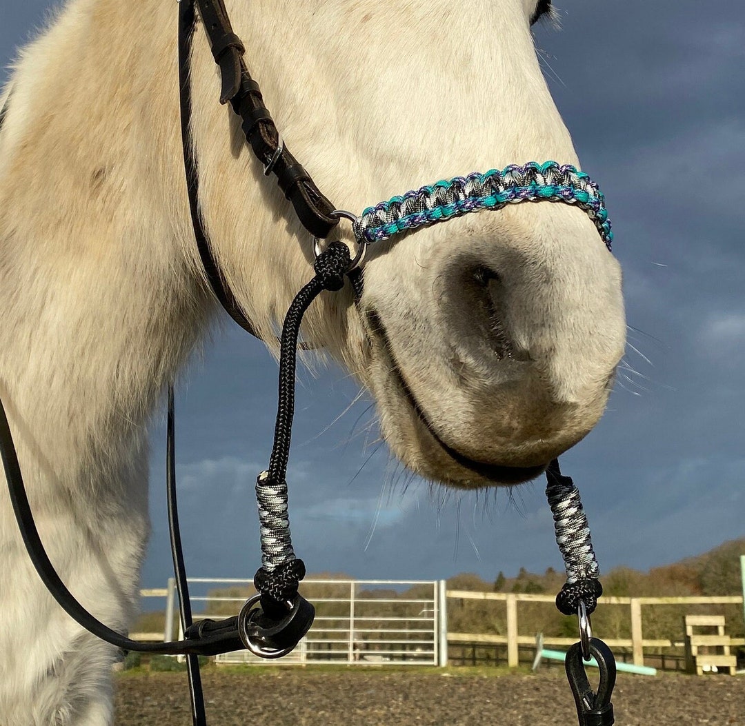 Bitless Riding Attachment Paracord Sidepull Hackamore Bridle Converter Custom - Etsy