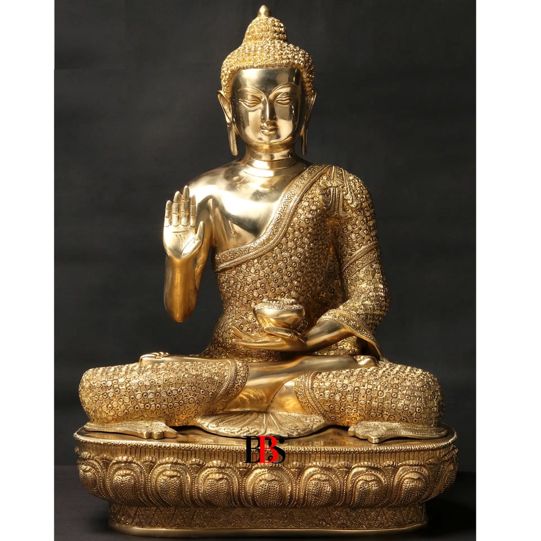 Buddha Brass Statue, Buddha Murti Statue, Brass Buddha Statue With ...