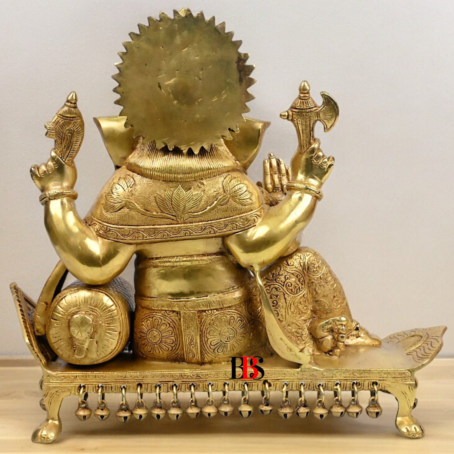 Brass Ganesh Statue at Ease Position Ganesha Lying on Bed Giving ...