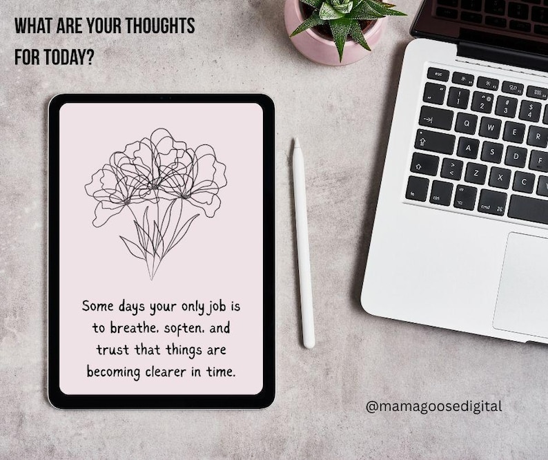 Quiet Growth Affirmation Print | Self Love Quote Printable | Digital ...