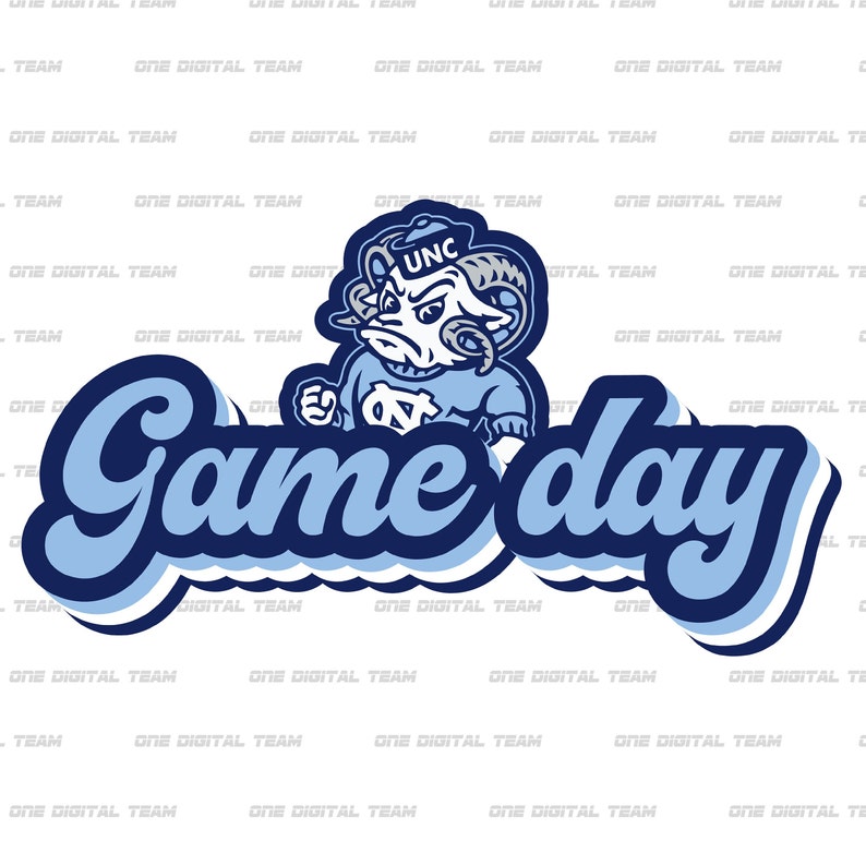 Game Day PNG UNC Vintage Mascot Logo Bundle - Etsy