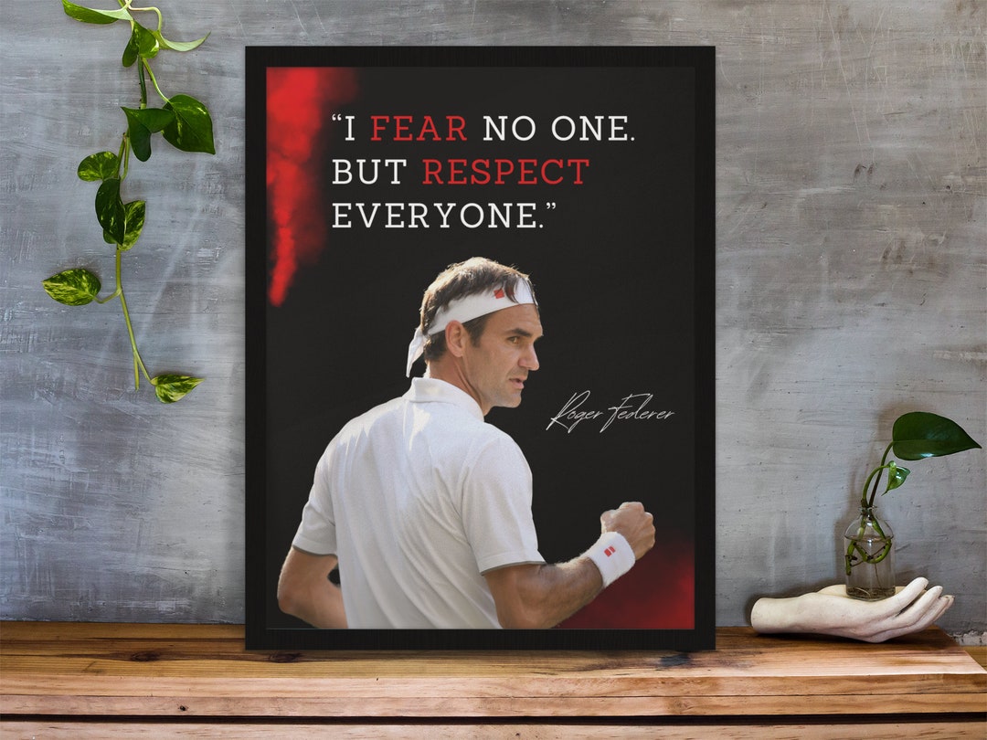 Roger Federer Poster Motivational Poster Federer Inspirational Poster ...