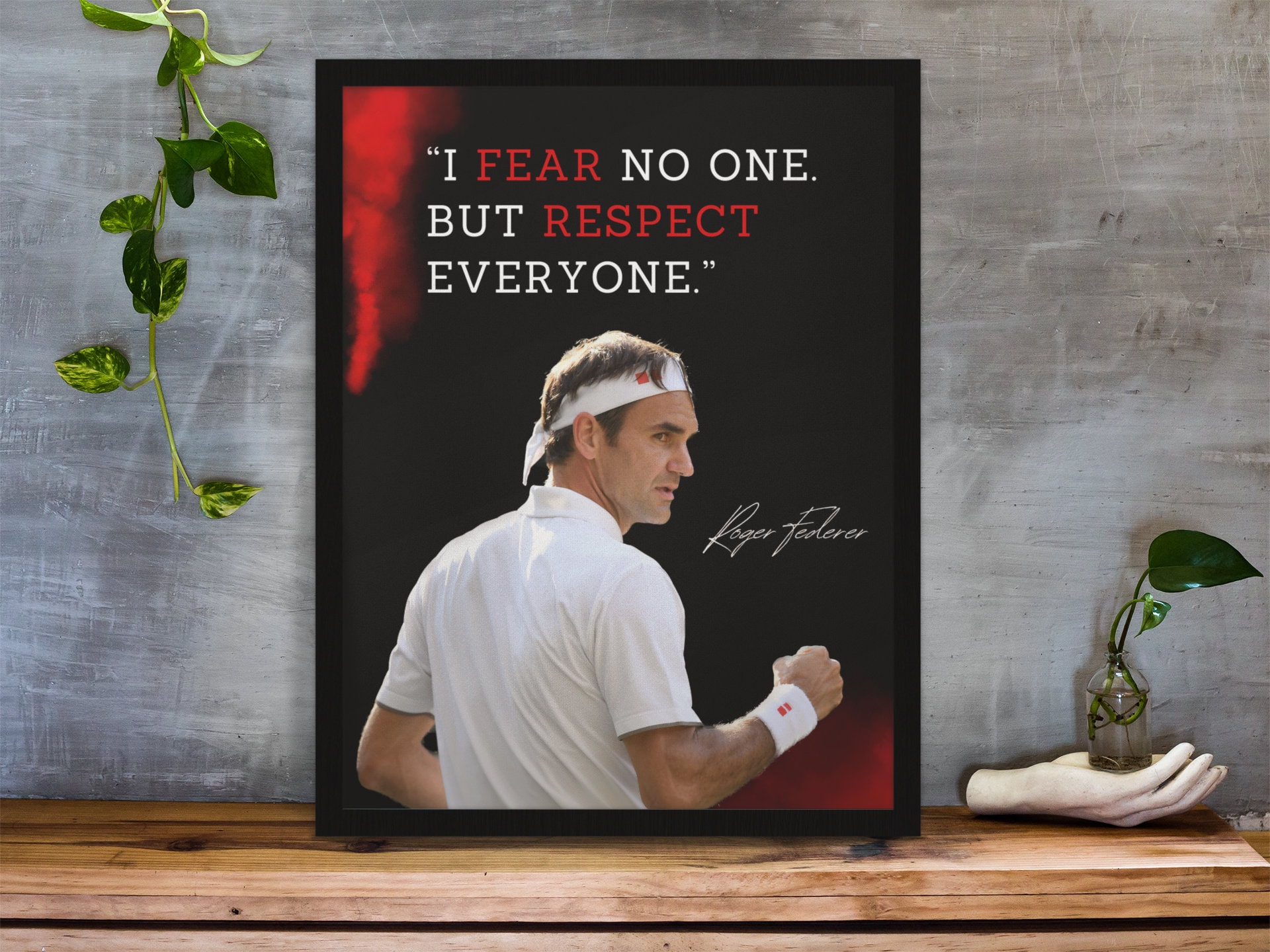 Roger Federer Poster Motivational Poster Federer Inspirational Poster ...